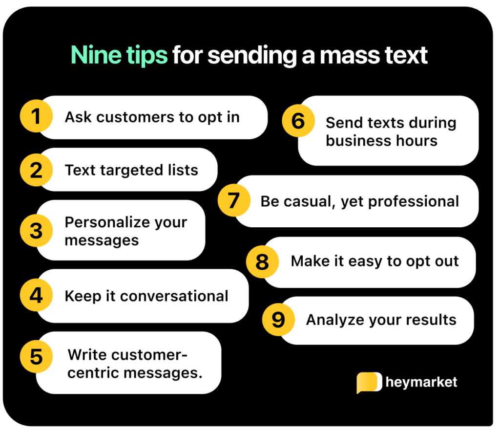 How to Send a Mass Text the Right Way - Heymarket