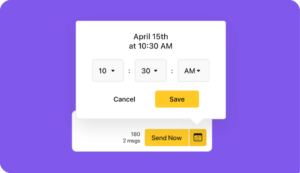 How to schedule a text: a step-by-step guide with examples