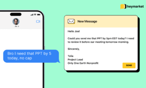 Blank text message templates for educational and professional use