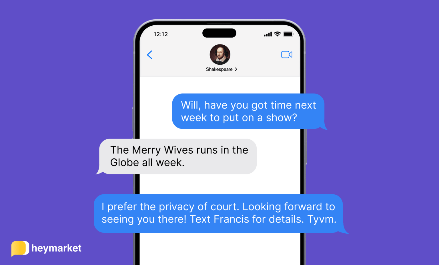 Blank text message templates for educational and professional use