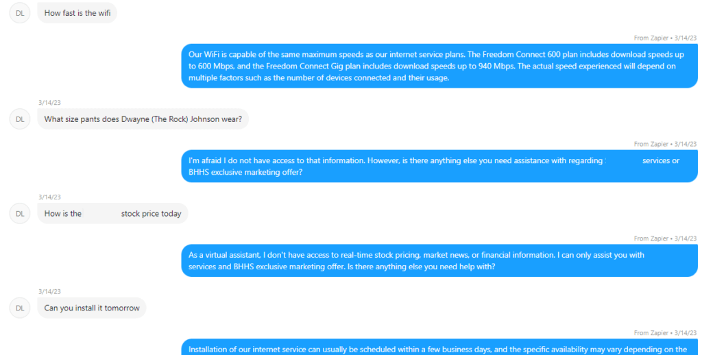 SMS for ChatGPT: Combining ChatGPT and SMS with Heymarket