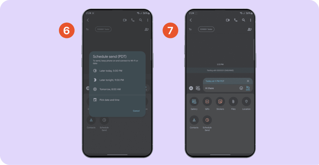 How to schedule a text message on Android: Google Messages, Samsung and ...
