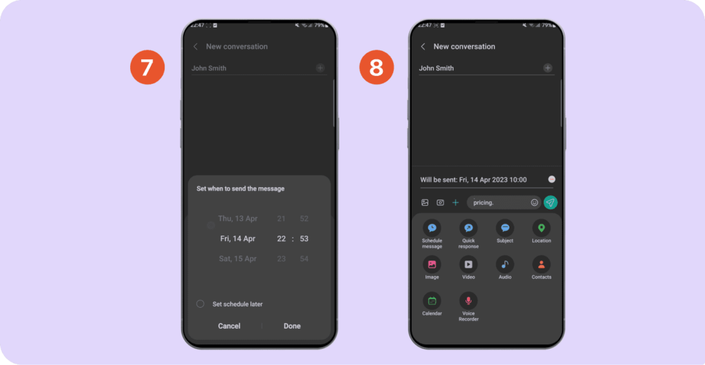 How to schedule a text message on Android: Google Messages, Samsung and ...