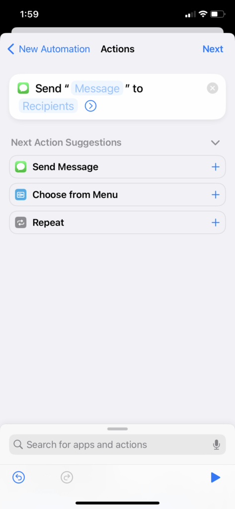 How to create and send automated text message workflows