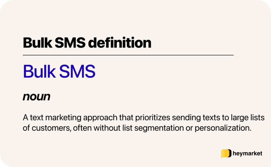 Bulk SMS Marketing: How bulk texting compares to SMS marketing
