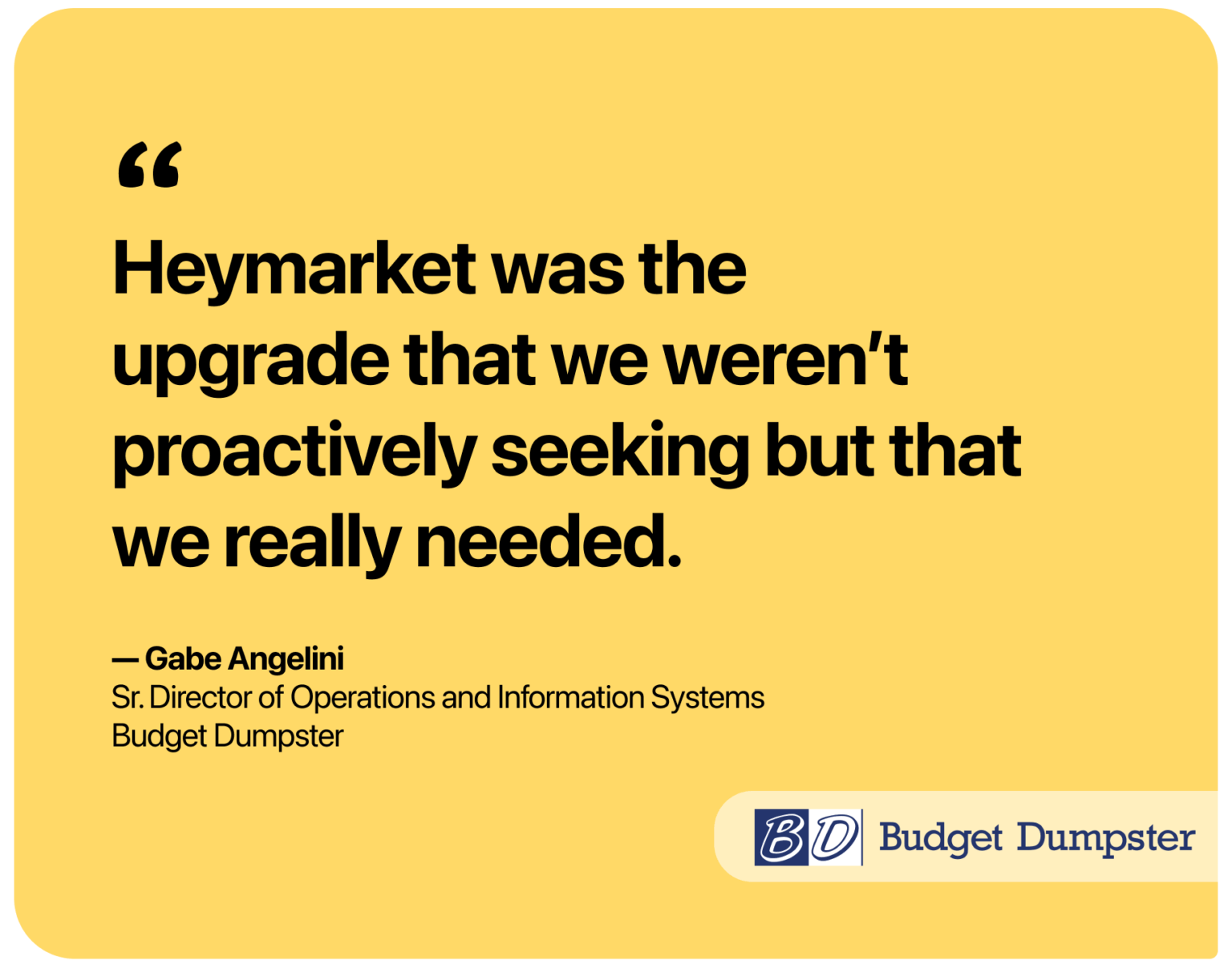 Budget Dumpster: Improving CSAT with Salesforce text messaging