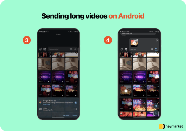 How to send a long video through text on iPhone and Android