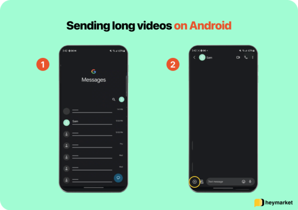 How to send a long video through text on iPhone and Android