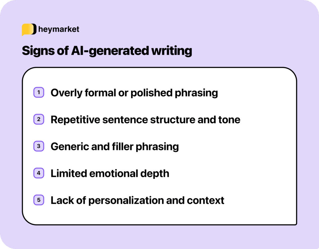 How to tell if a text is AI-generated: Common signs + examples